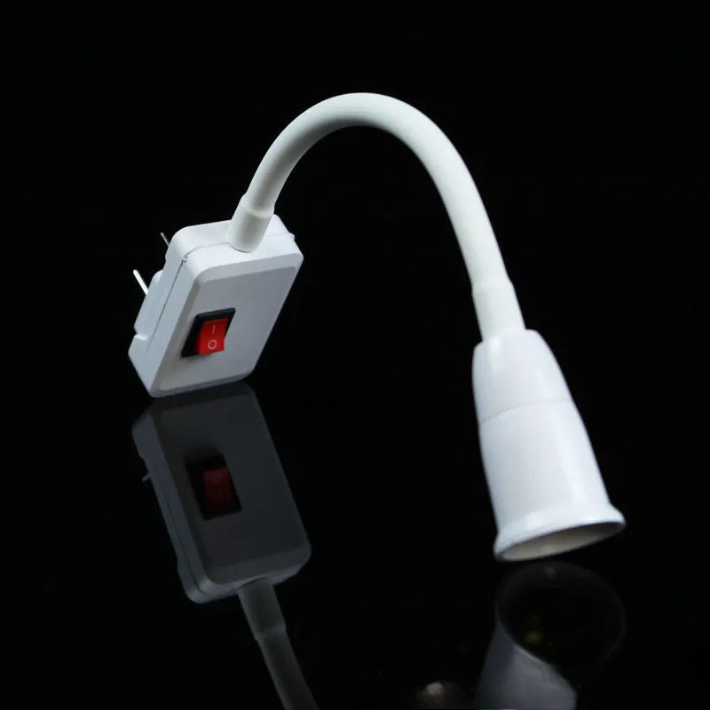 Rotary E27 Socket Lamp Bulb Holder With Switch Direct Plug-in LED Light ...