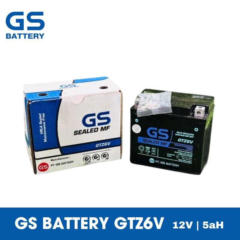 GS Gtz6v / Gtz7s 12V 6Ah Sealed Motorcycle Battery For Honda Click 125I ...
