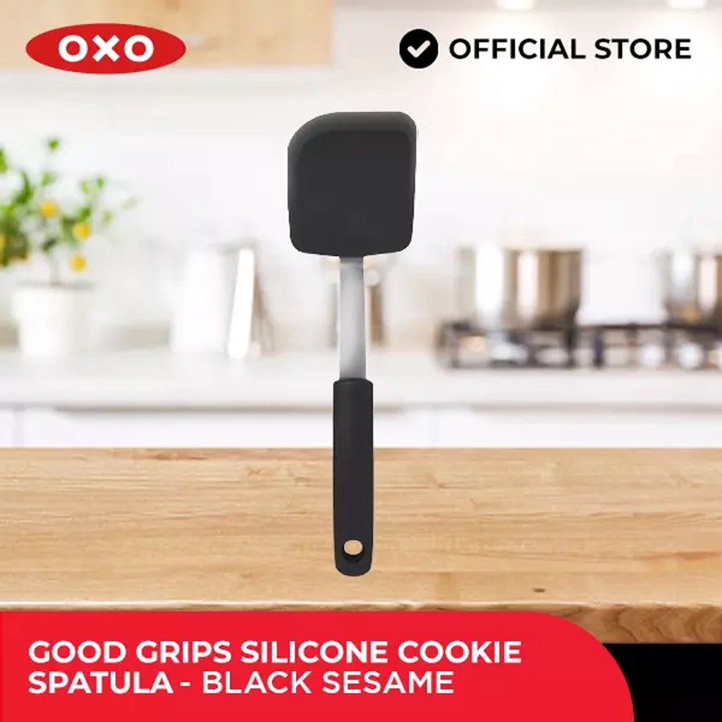OXO Houseware Good Grips Silicone Cookie Spatula (Black Sesame ...