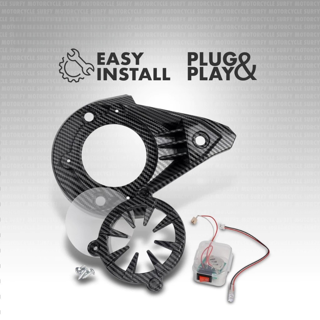 Honda Click 125/150/V2/V3/V4 Transparent Acrylic CVT Cover With Light ...