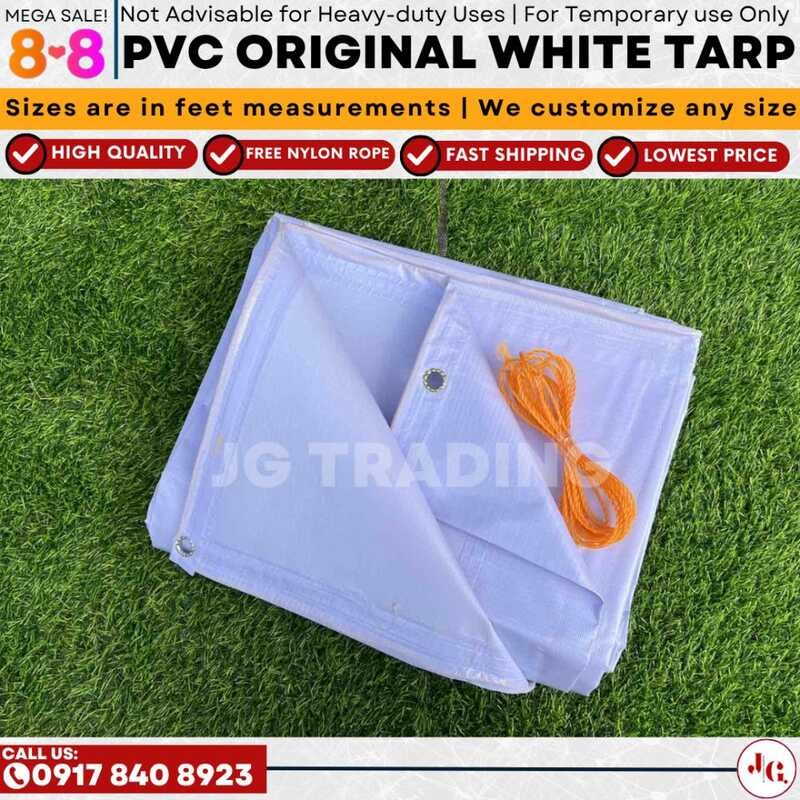 5X6ft WHITE TARPAULIN 100% Waterproof Trapal Lona Tolda Out Door ...