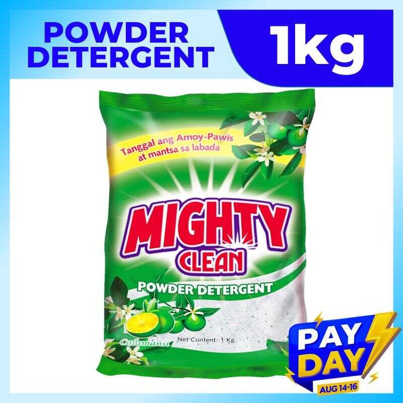 1Kg Mighty Clean Detergent Powder Calamansi Cal Kilo - (Green) 1 Kilo ...