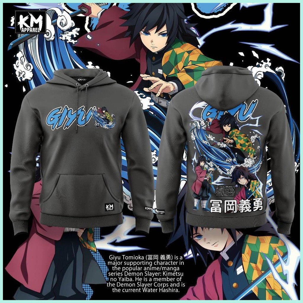Giyu Anime Hoodie Jacket & Sweater for Men & Women Sweatshirt Demon ...