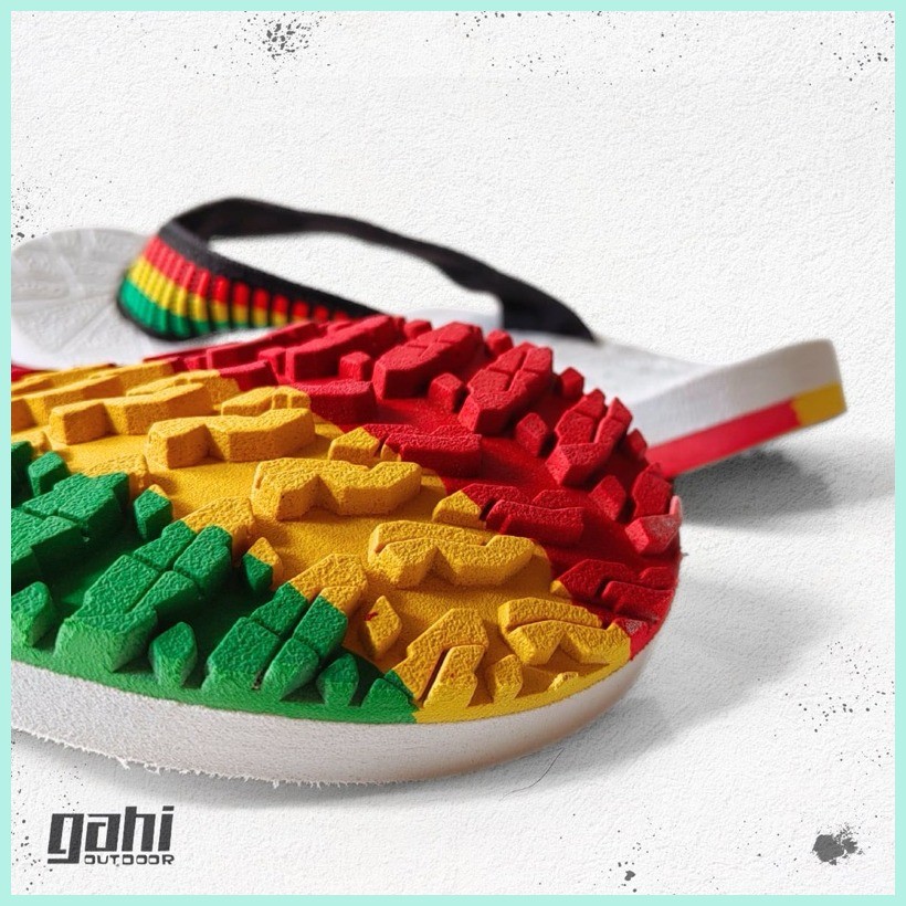 Gahi Outdoor Ras Ace White Reggae Slippers (New Version) | Shopee ...