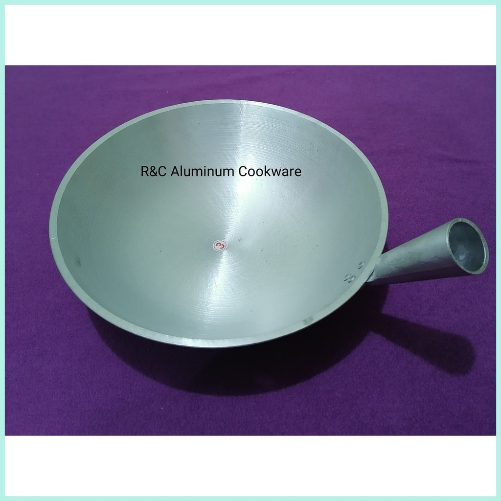 Aluminum Kawali Single Handle #3 (31cm Diameter, 8cm Height) | Shopee ...