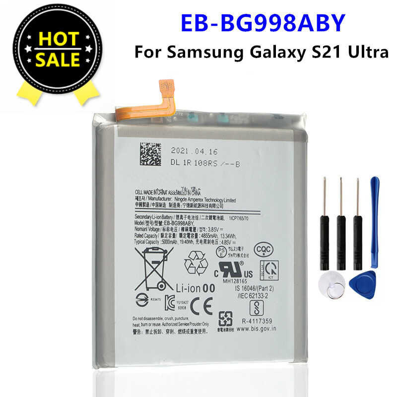 EB-BG998ABY 5000mAh Replacement For Samsung Galaxy S21 Ultra G998 5G ...