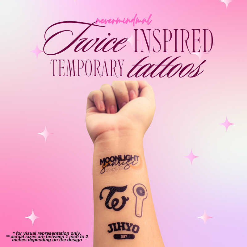 paper size TEMPORARY TATTOOS dalawang beses na Inspired Tattoo Sticker ...