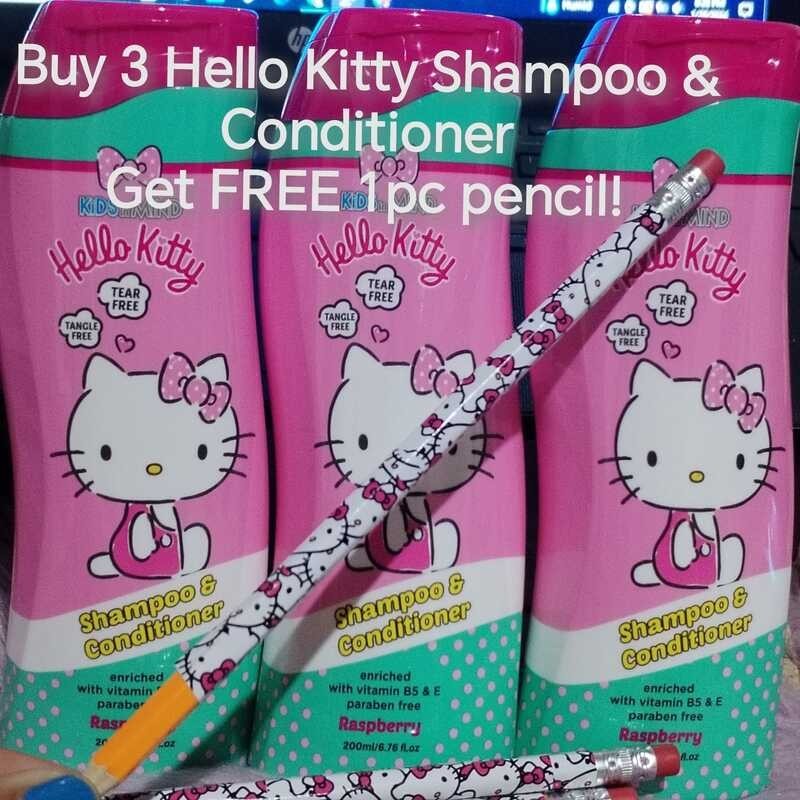 HELLO KITTY RASPBERRY SCENT MGA bata shamPOO & CONDITIONER | Shopee ...