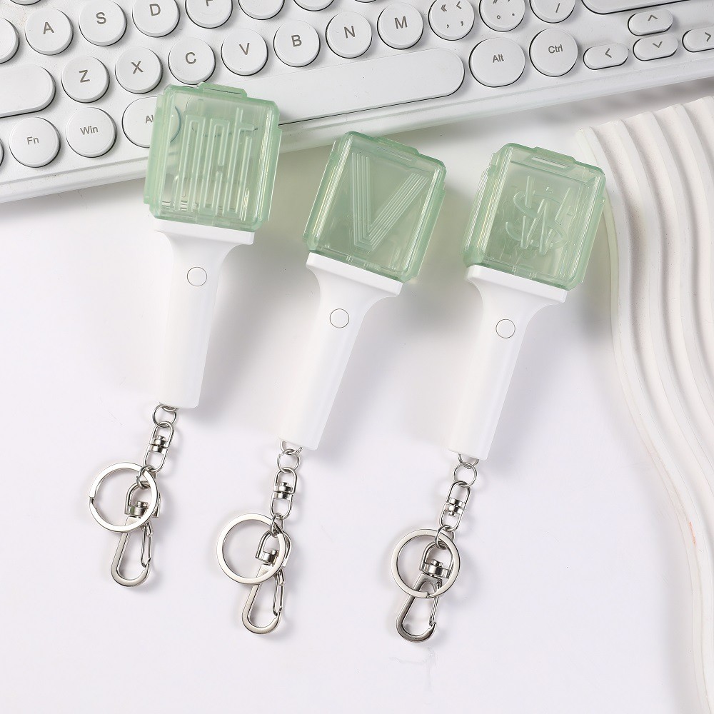 Kpop Idol NCT Mini Lightstick Keyring Support Glow Stick Key Chains ...