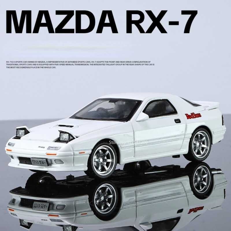 E 1/32 Initial D Mazda Rx7 Alloy Diecast Toy Models With Sound Light ...