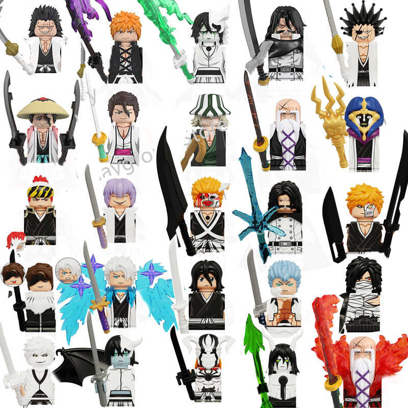 $ Japanese Cartoon TV BLEACH Anime Ichigo Minifigures Bricks Dolls Mini ...
