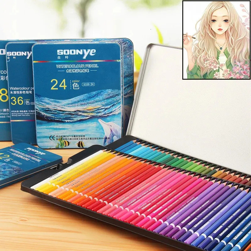 Lapis De Cor Artist Painting Crayon Color Pencil For School Drawing Art ...