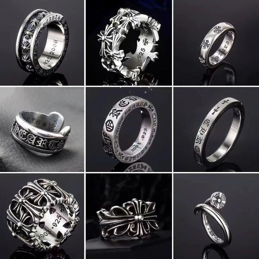 Chrome Hearts New Retro CH Cross Ring Eternal Heart Men And Women ...