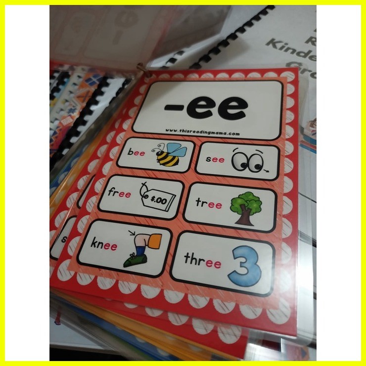 Reading flashcards LONG Vowels Word Family Cards laminated for ...