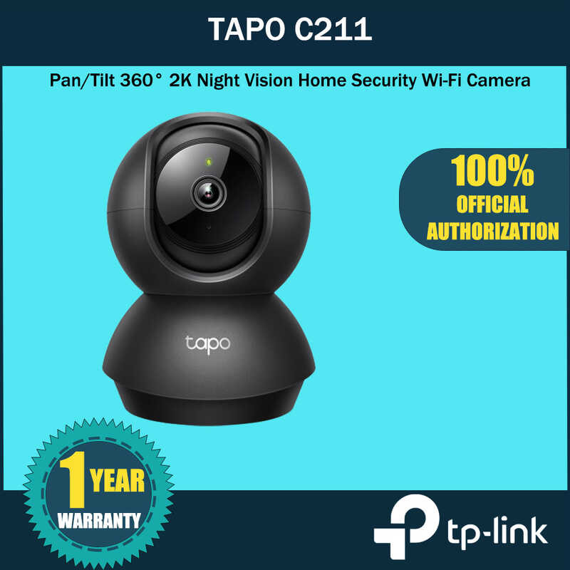 Stock】Tp-K 【Ready Tapo C211 2K Pan/Tilt 360 Degree Night Vision 2 Way Audio Home Security Wi-Fi ...