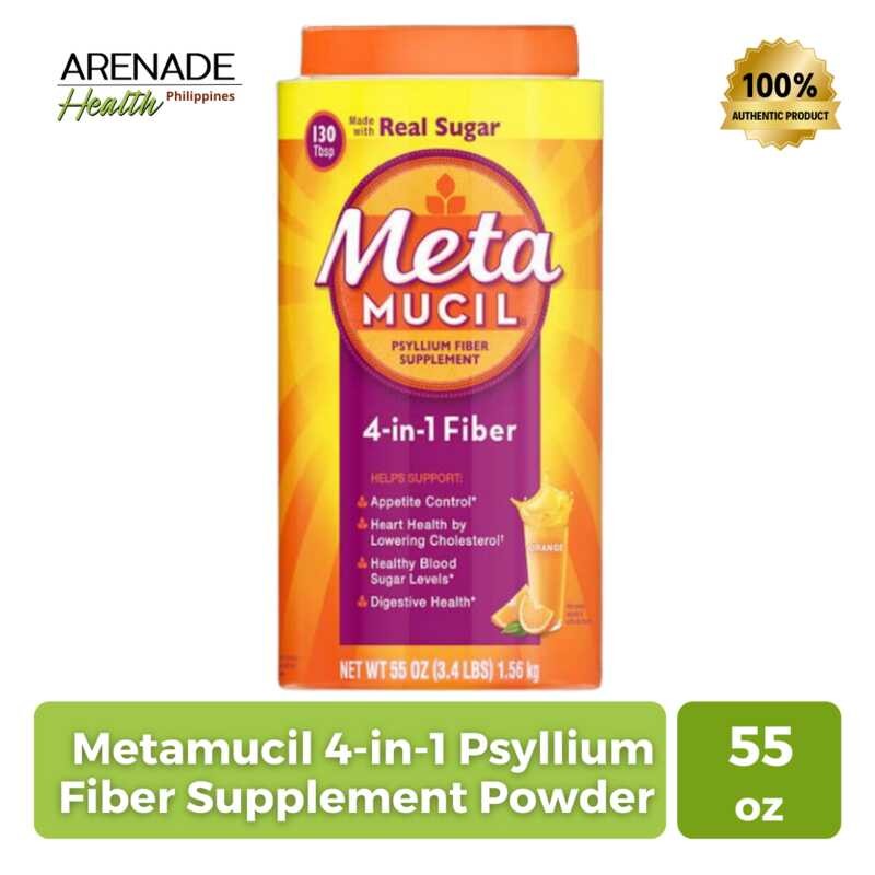 Metamucil 4- in- 1 Psyllium Fiber Supplement Powder na may Real Sugar ...