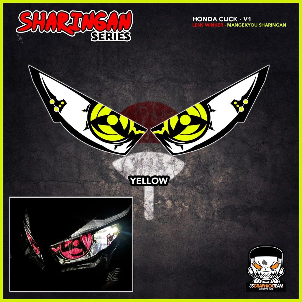 Honda Click v1 Winkers Headlight Lens Sticker - Sharingan - Mangekyou ...