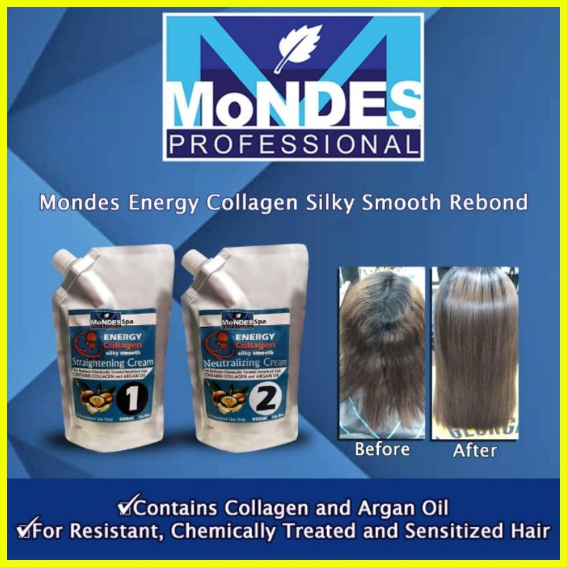 Mondes Collagen Silky Smooth Rebonding 500Ml | Shopee Philippines