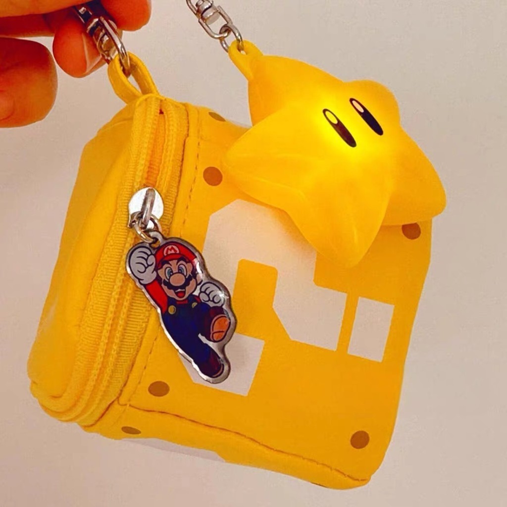 Storage Storage Bag Coin Purse Super Mario Question Mark Pendant ...