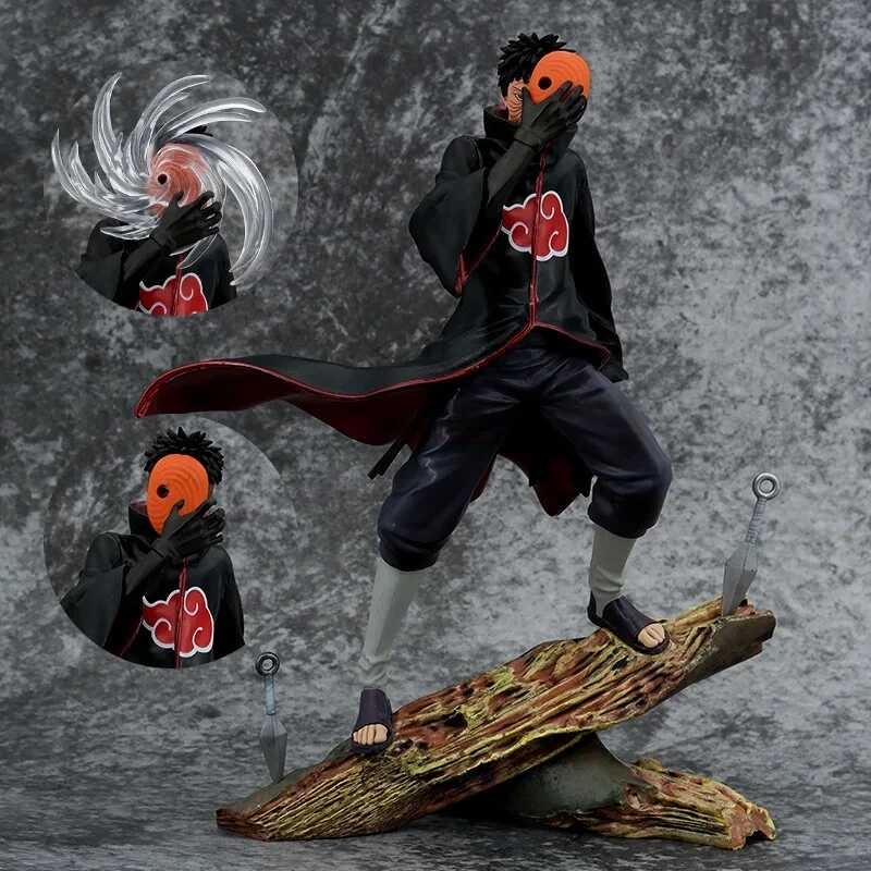 Naruto 26Cm Anime Figure Obito Uchiha Tobi Head Changeable Action ...
