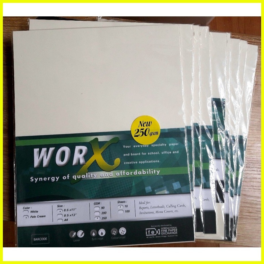 30 PCS 250 GSM Worx Specialty / Board Certificate Paper White/Pale ...