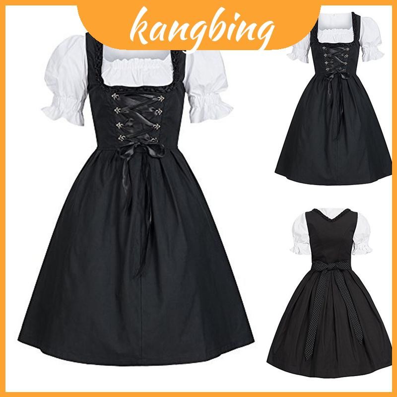 Medieval Renaissance Women Dress Oktoberfest Costume Dirndl Wench ...