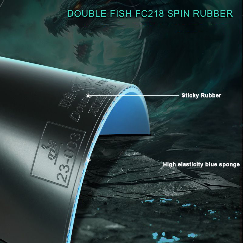 Original DOUBLE FISH Table Tennis Rubber Provincial Level FC218 SPIN ...
