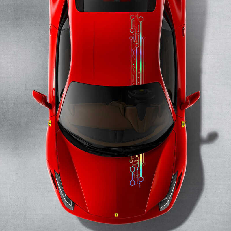 Hood Φ Car Roof Stickers Graphics Racing Sport Decal For Kia Sportage ...