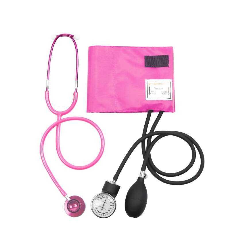 Medical Pink Blood Pressure Monitor BP Cuff Manometer Arm Aneroid ...