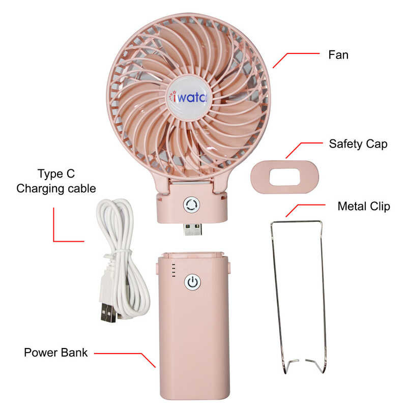Cm16pbf-12 Iwata Portable Power Bank Rechargeable Mini Fan | Shopee ...
