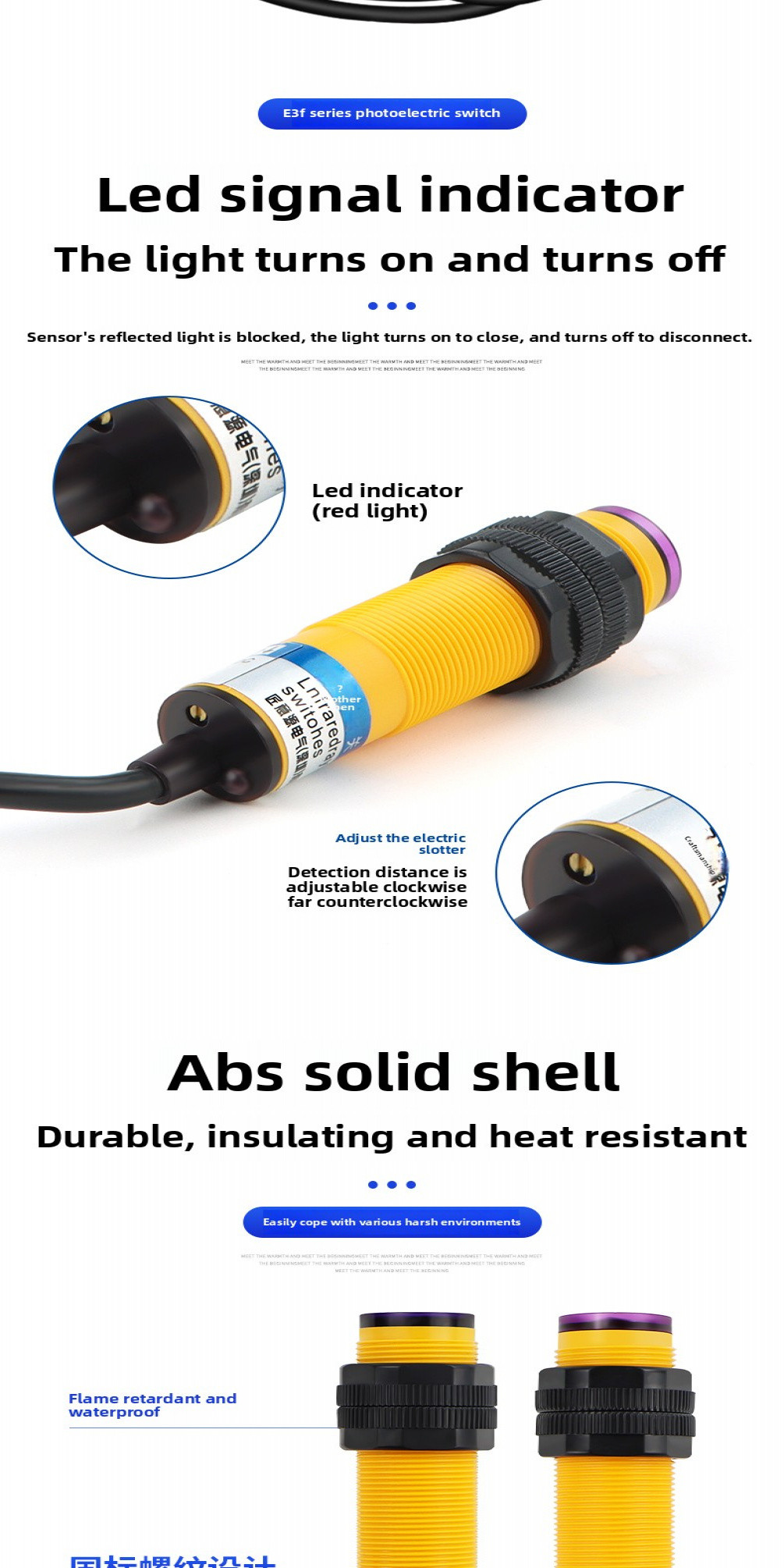 Infrared Sensor Photoelectric Switch E3F-DS30C4 Diffuse Reflection ...
