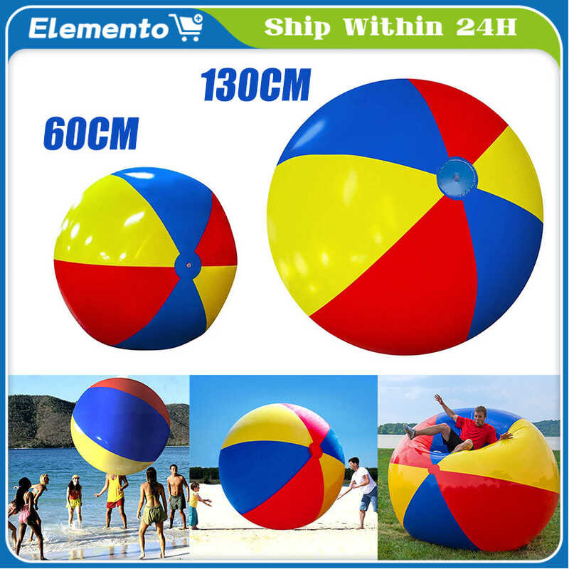 Giant Inflatable Beach Ball Large Three-Color Thickened Pvc Water ...