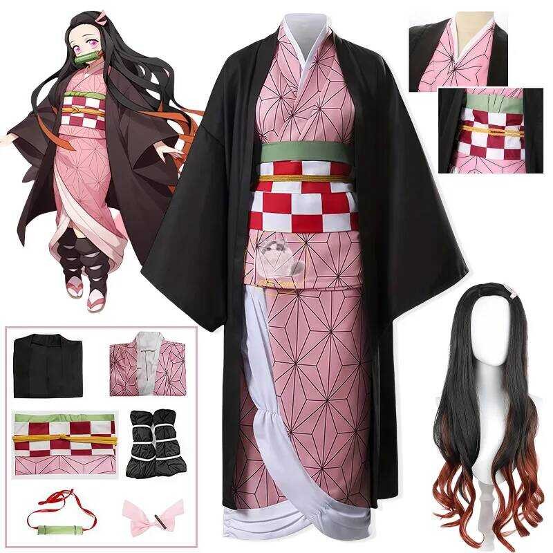 Xj Bilibili Anime Kamado Nezuko Cosplay Costume Nezuko Cosplay Uniform ...