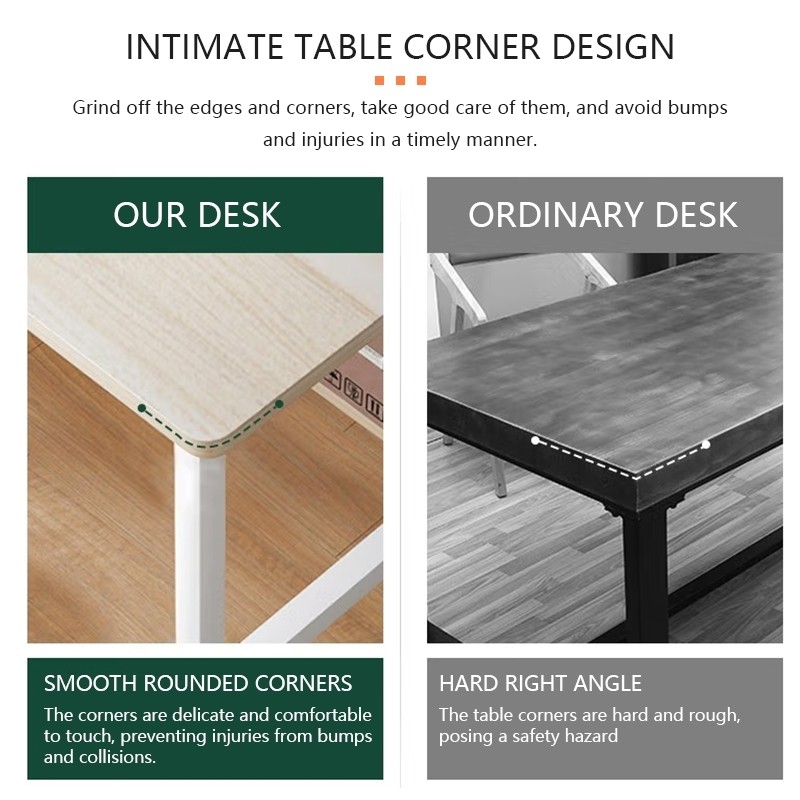 80/100/120CM Study Table Double Layer Student Table Study Desk for ...