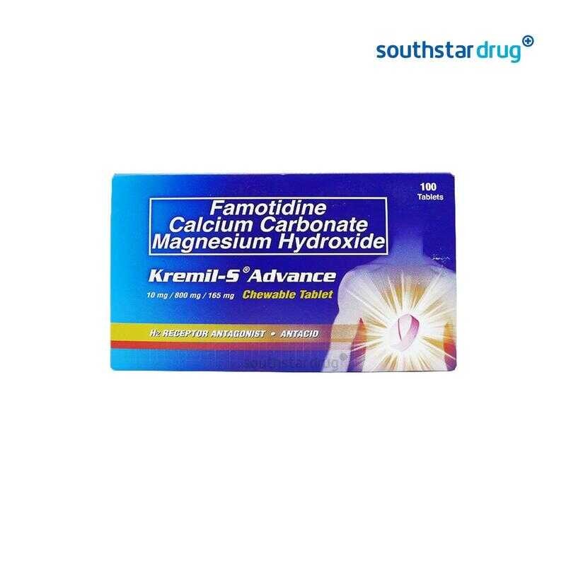 Kremil-S Advance 10Mg/800Mg/165Mg Chewable Tablet - 20S | Shopee ...