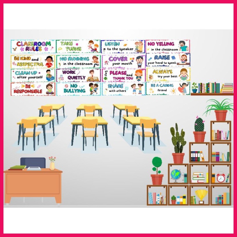 ∲ Laminated Classroom Rules Posters |Classroom Decor | Teacher Bulletin ...