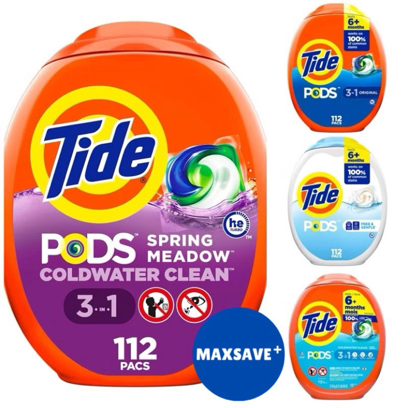 Tide PODS Laundry Detergent Soap Pods, 112 Count, Powerful 3-in-1 Clean ...