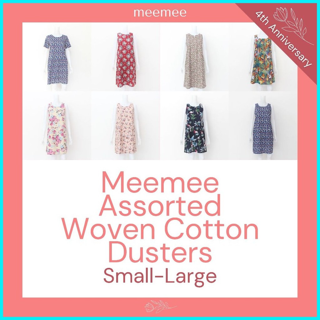 Meemee Assorted Woven Cotton Dusters (SmallLarge) | Shopee Philippines