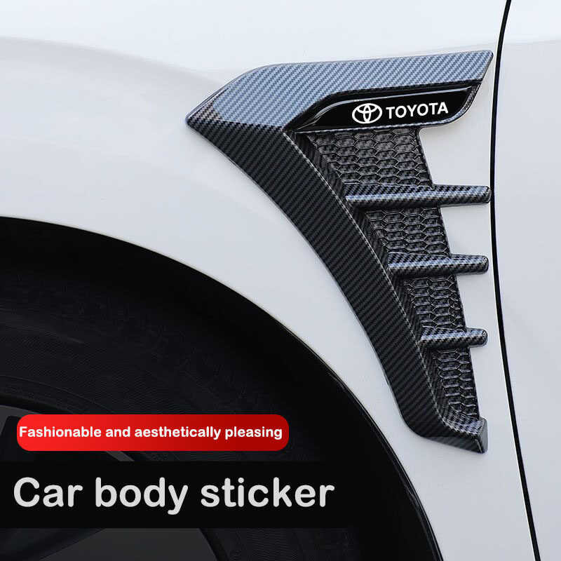 Fender Decoration Side Air Vent Hood Car Door Edge Universal Black ...