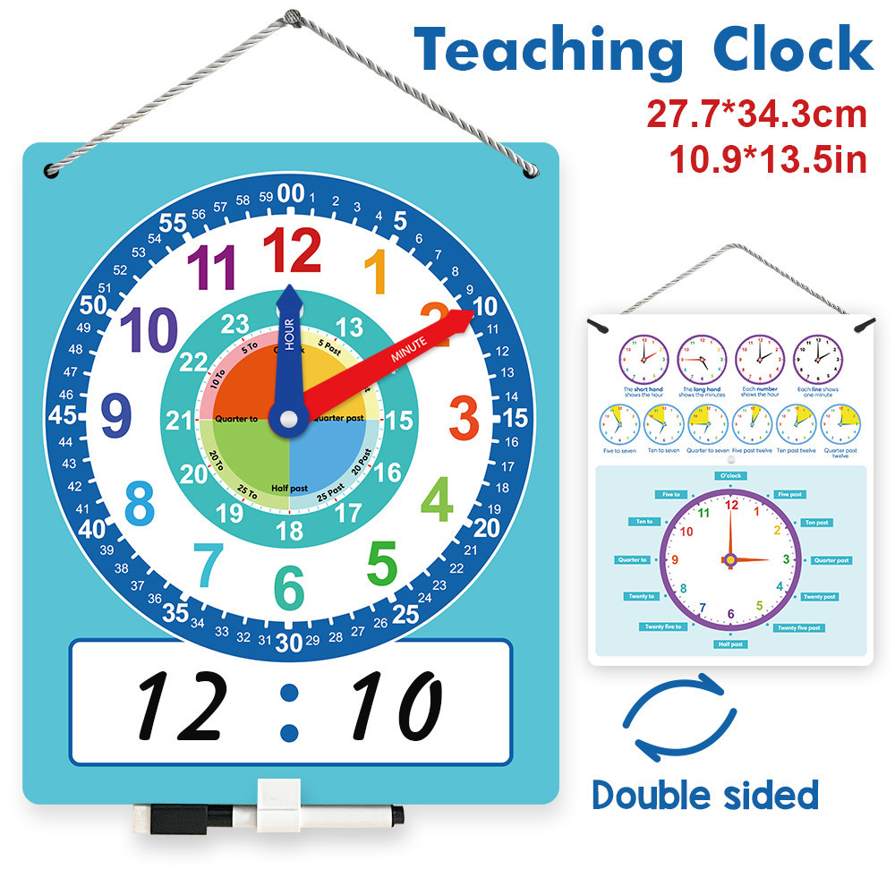 kid Teaching Clock , Clocks Practice Clocks for Kids Learning Time with ...