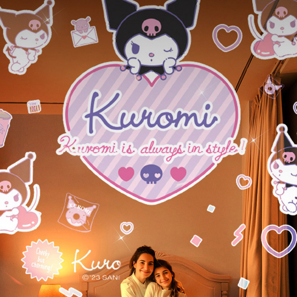 Sanrio Kuromi Luminous Projector Lamp Cinnamoroll Atmosphere Cartoon ...