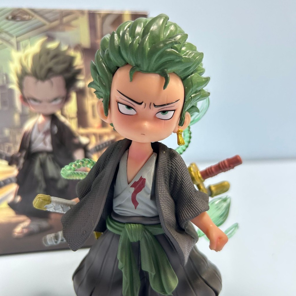 One Piece Peripheral GK Model Q Version Zoro Figure Cute Desktop Model ...