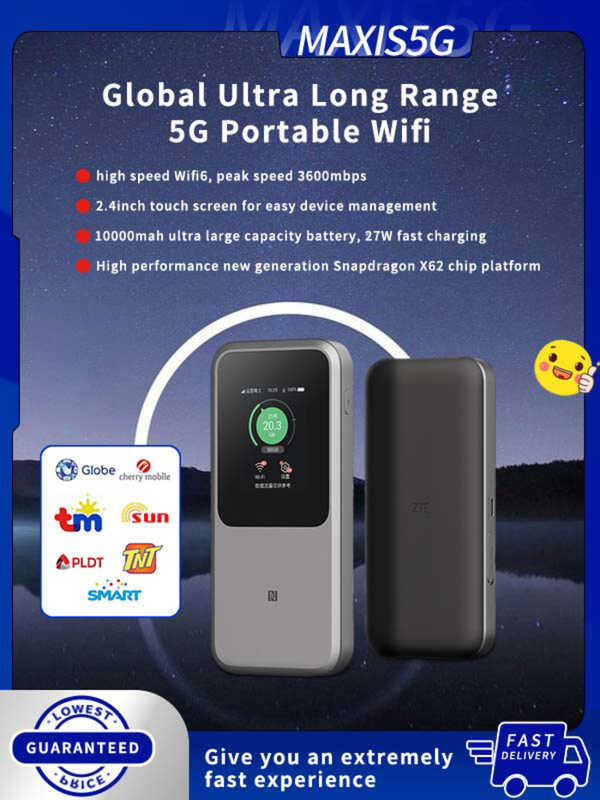 ZTE MU5120 U50 Pro/Max[UNK] 5G MIFI Portable Hotspot WIFI 6 (5G 2.7Gbps ...