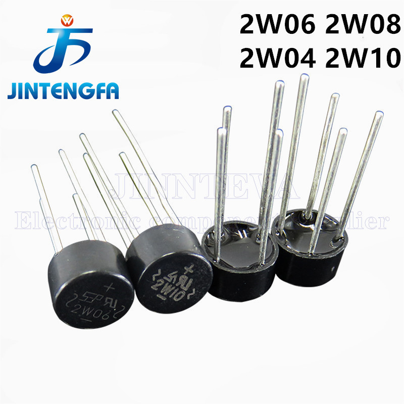 10PCS 2W10 2W08 2W06 2W04 DIP 4Pin 2A 1000V 1KV Diode Bridge Rectifier ...
