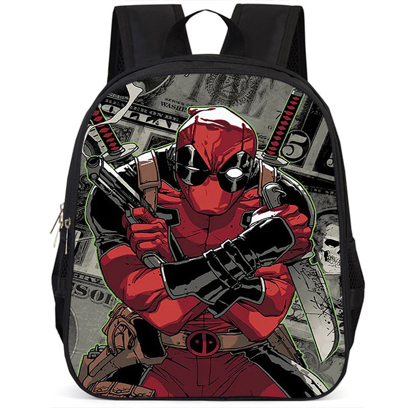 Spacious 15 Inch Deadpool Backpack For Boys And Girls With Design ...