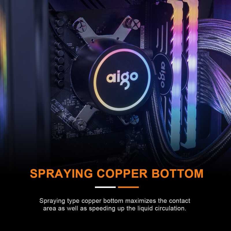 Aigo ACSE Water Cooling CPU Cooler 120 240 Mm RGB Fan Liquid Heatsink ...