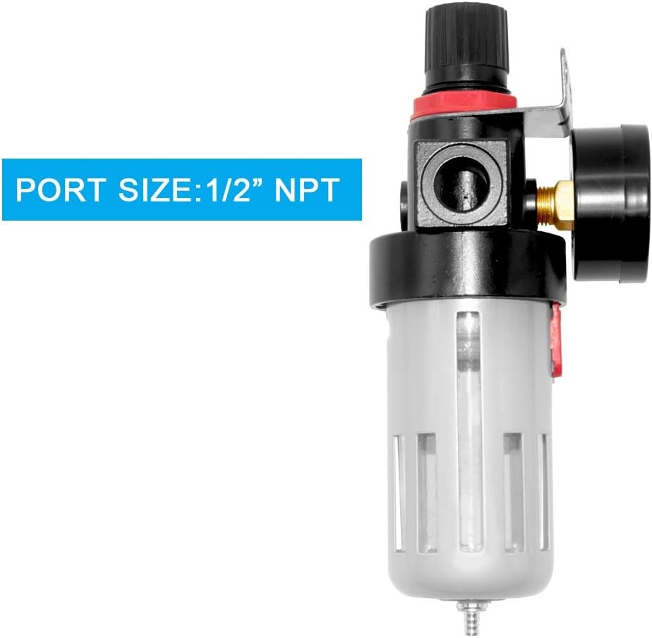 BFR4000 Air Compressor Filter Water Separator Tools Pressure Regulator ...