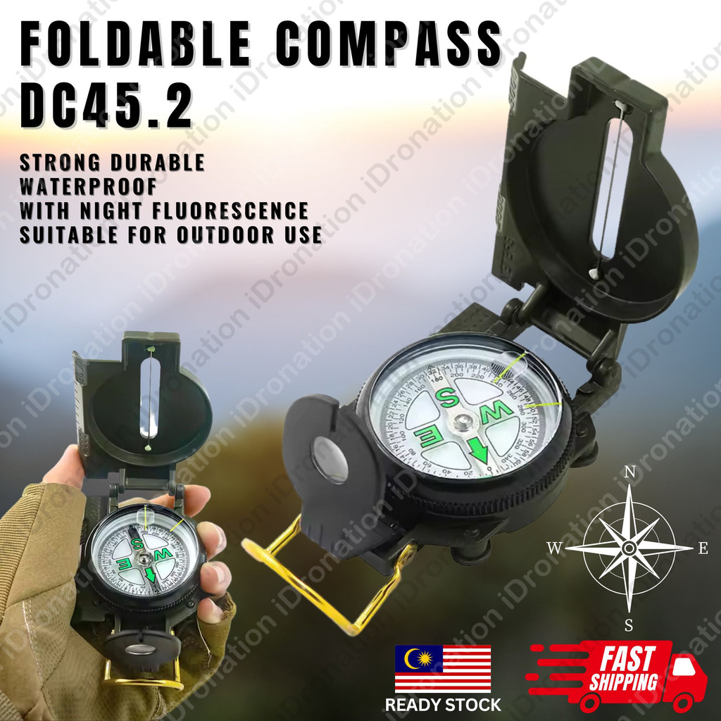 D45-2 Military Compass Portable Metal Lensatic Pocket Watch Compass ...