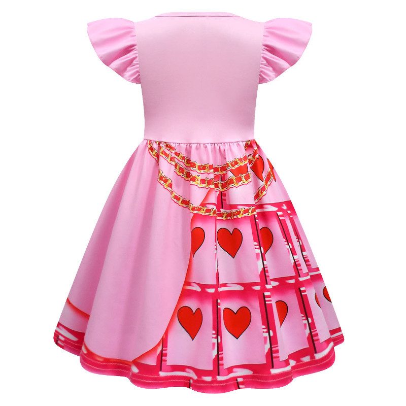 Descendants 4 Halloween Chloe Fancy Pink Dress Princess Cosplay Costume ...