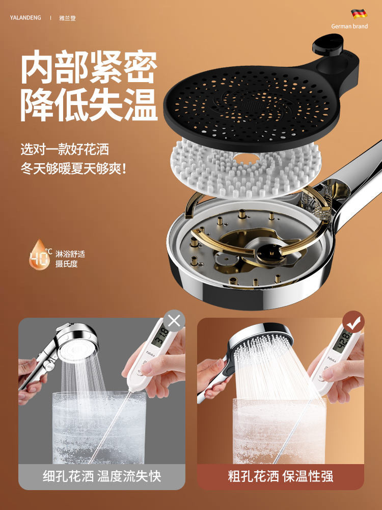 toilet accessories set/// German Large Water Output Supercharged Shower ...